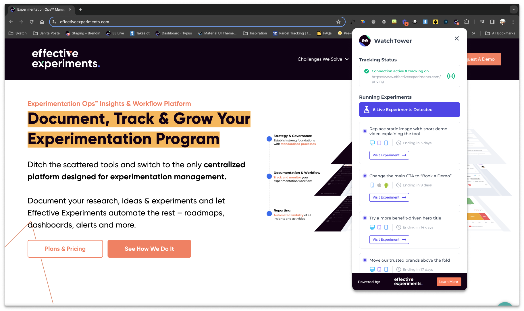Effective Experiments Announces WatchTower - Chrome Extension